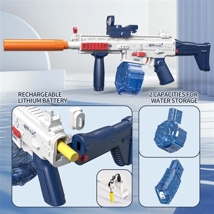 China Customized Rechargabel Scar Electric Squirt Gun With Magazine ...